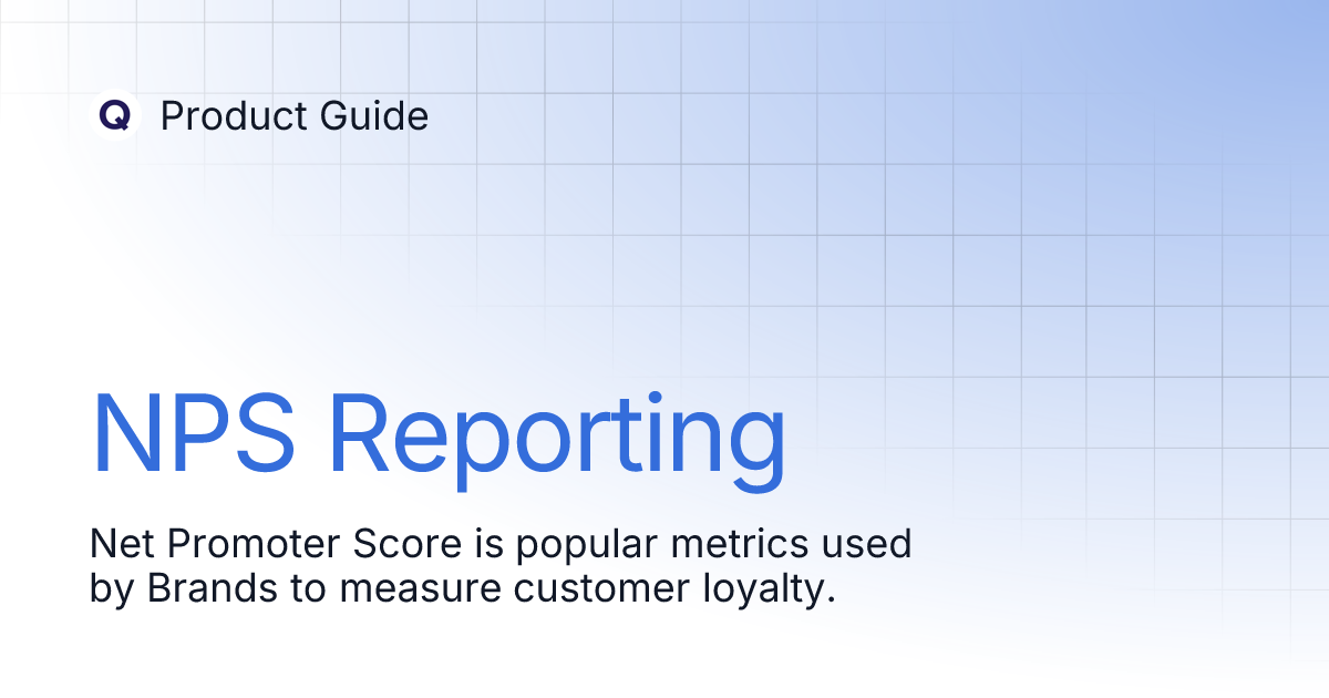 NPS Reporting | Product Guide