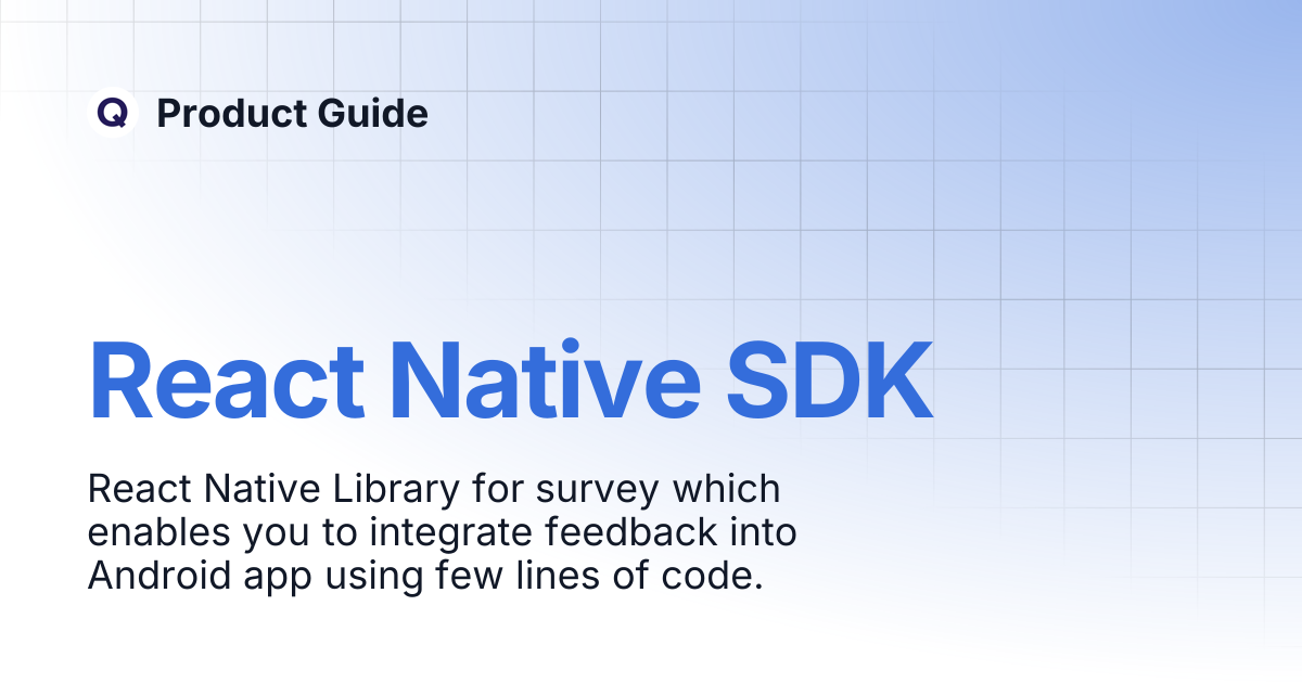 React Native SDK | Product Guide